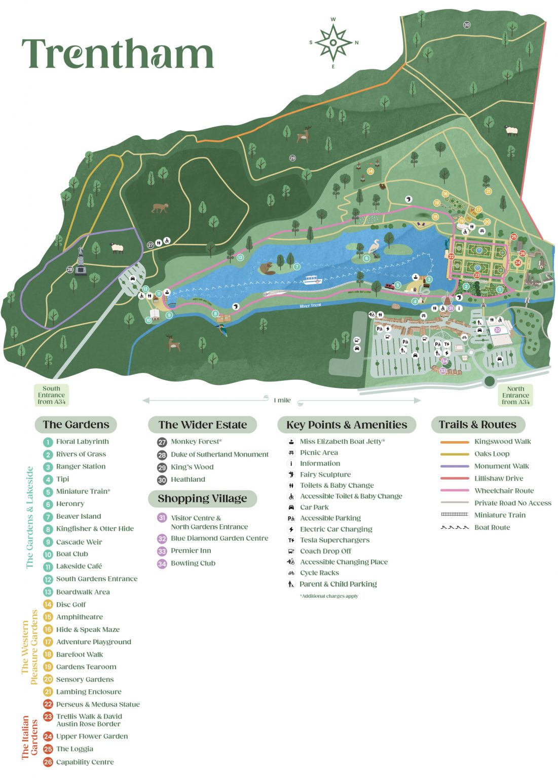 Map of Trentham Gardens | Plan Your Visit - Trentham Estate