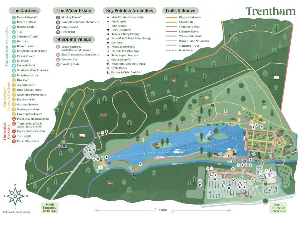 Map of Trentham Gardens | Plan Your Visit - Trentham Estate